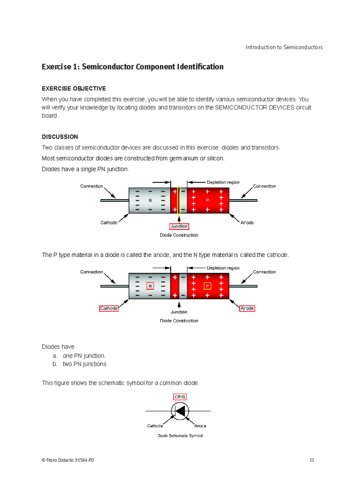 Semiconductor lab volt laboratory manual - Exercise 1: 6HPLFRQGXFWRU ...