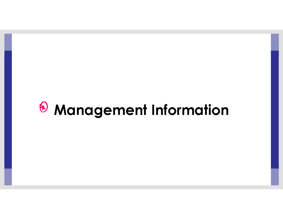 16. Management Information - Formatted - Management Information Areas ...
