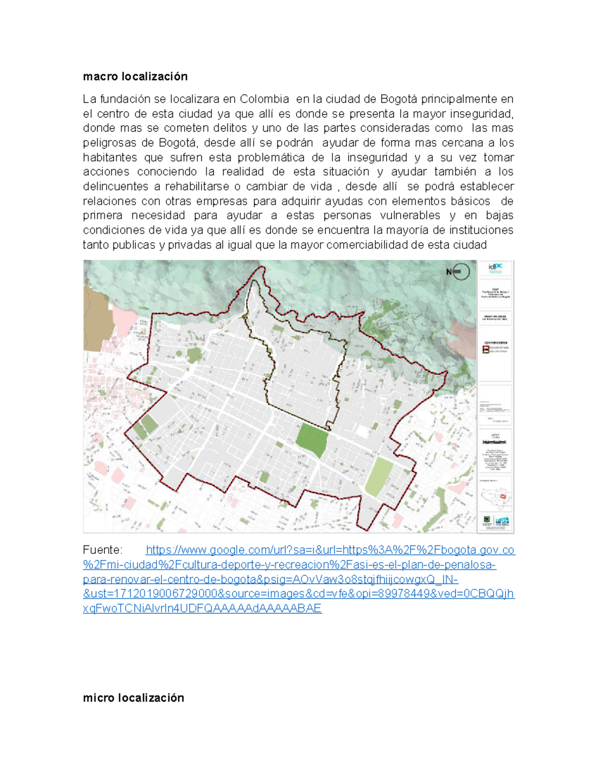 Macro localización y microlocalizacion - macro localización La ...
