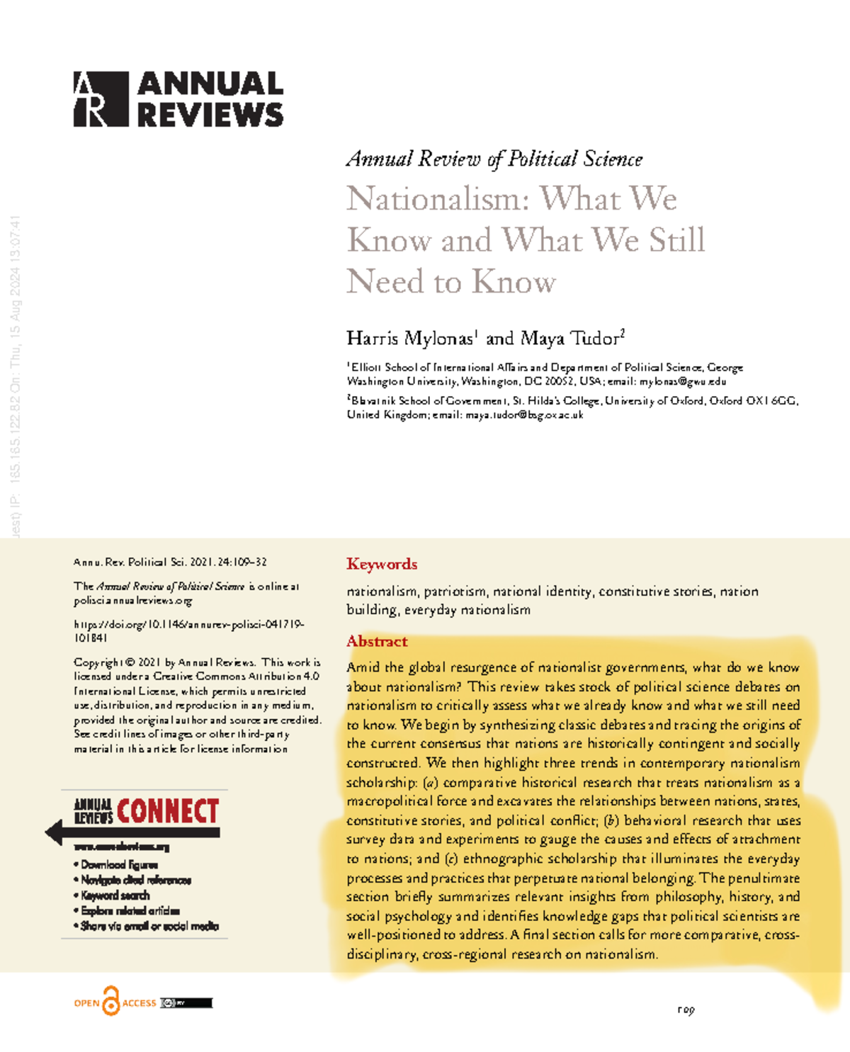 Harris Mylonas 1 and Maya Tudor 2 - Downloaded from annualreviews ...