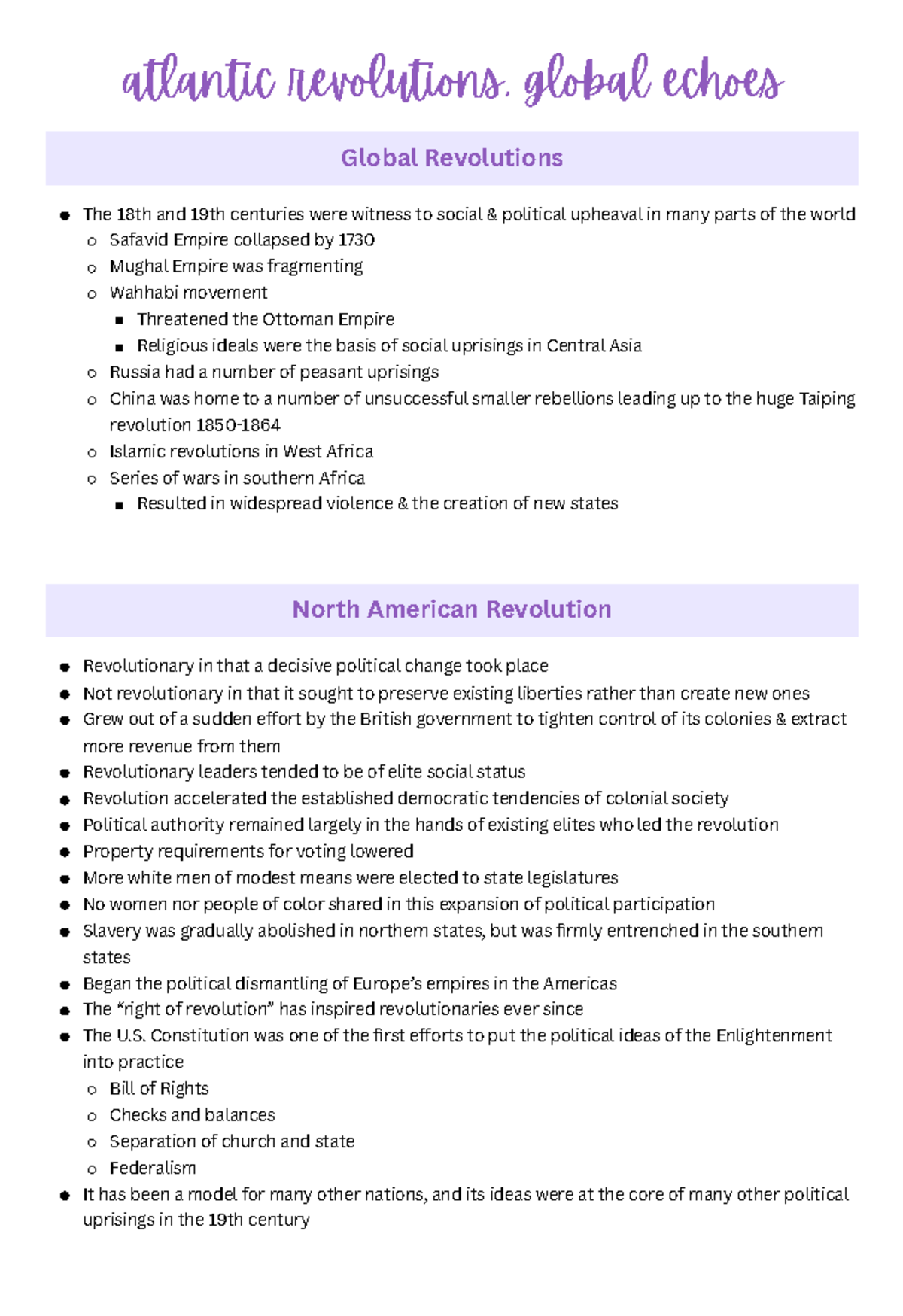 Chapter 17: Atlantic revolutions, global echoes - atlantic revolutions ...