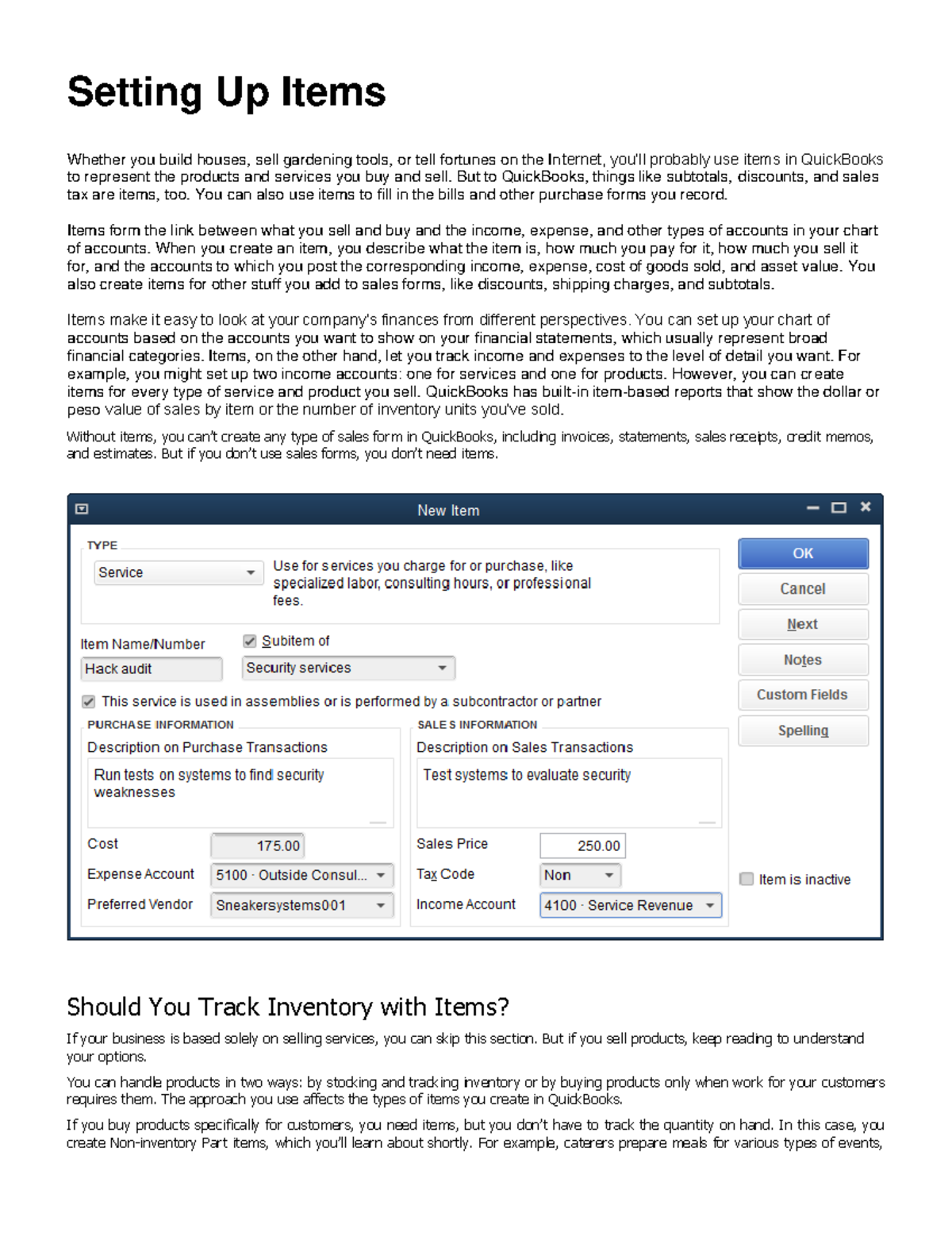 Topic 4 Setting Up Items - Setting Up Items Whether you build houses ...