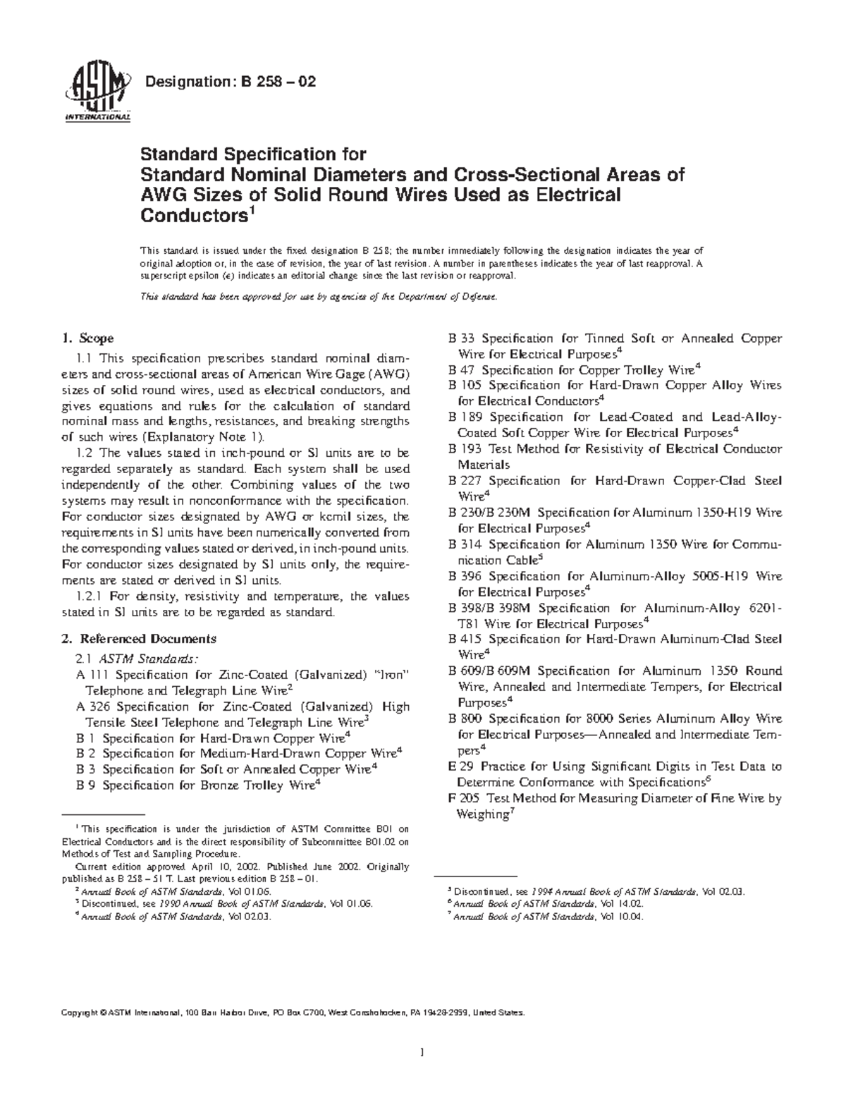 ASTM-B258 Standard Specification for round wires electrical ...