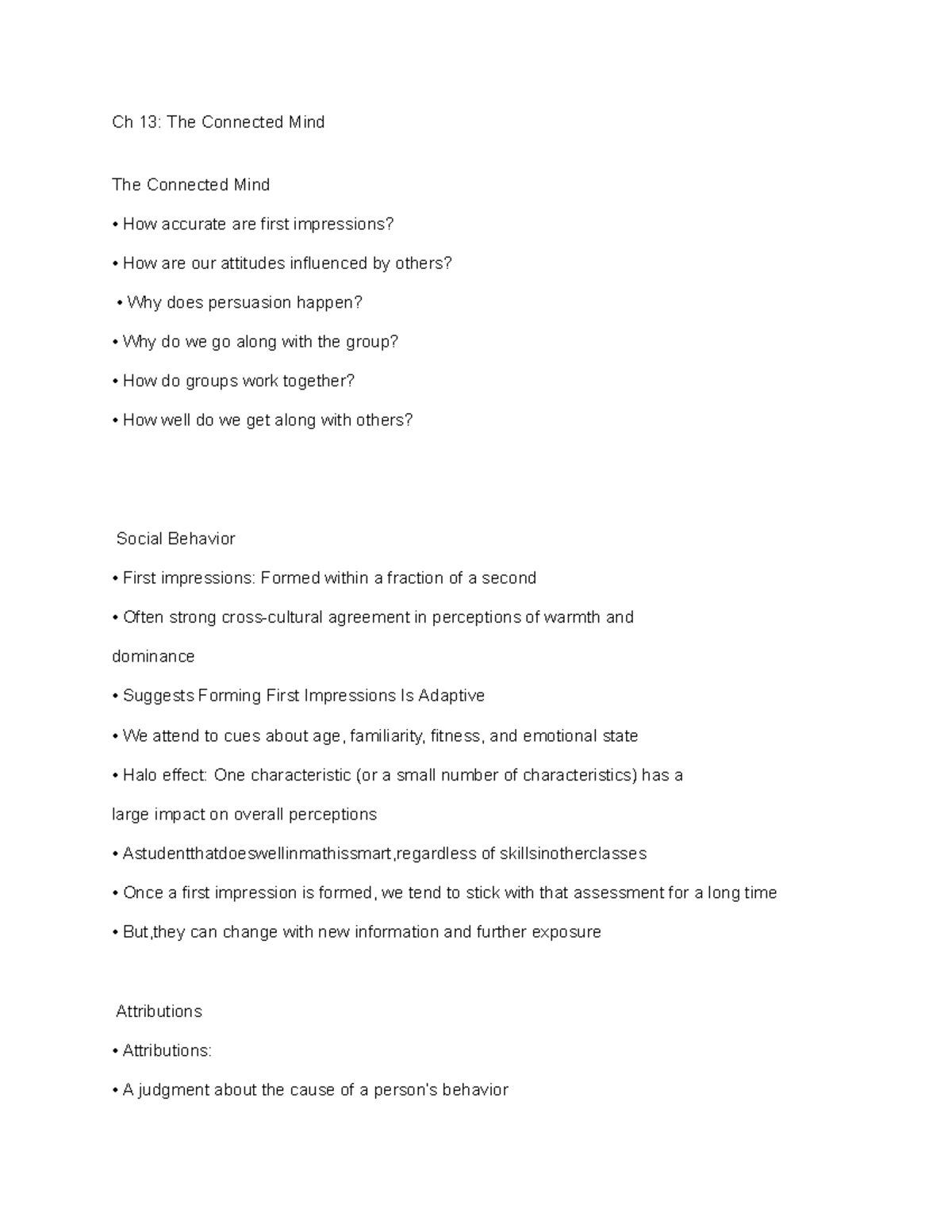 Chapter 13-1 The Connected Mind - Ch 13: The Connected Mind The ...