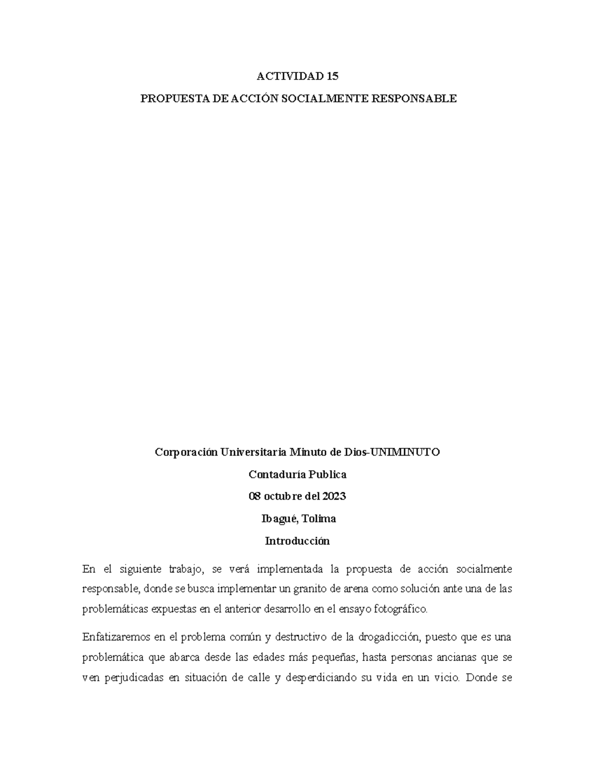 Uni3 act15 propuestadeaccionsocialmenteresponsable 1 - ACTIVIDAD 15 PROPUESTA DE ACCIÓN ...