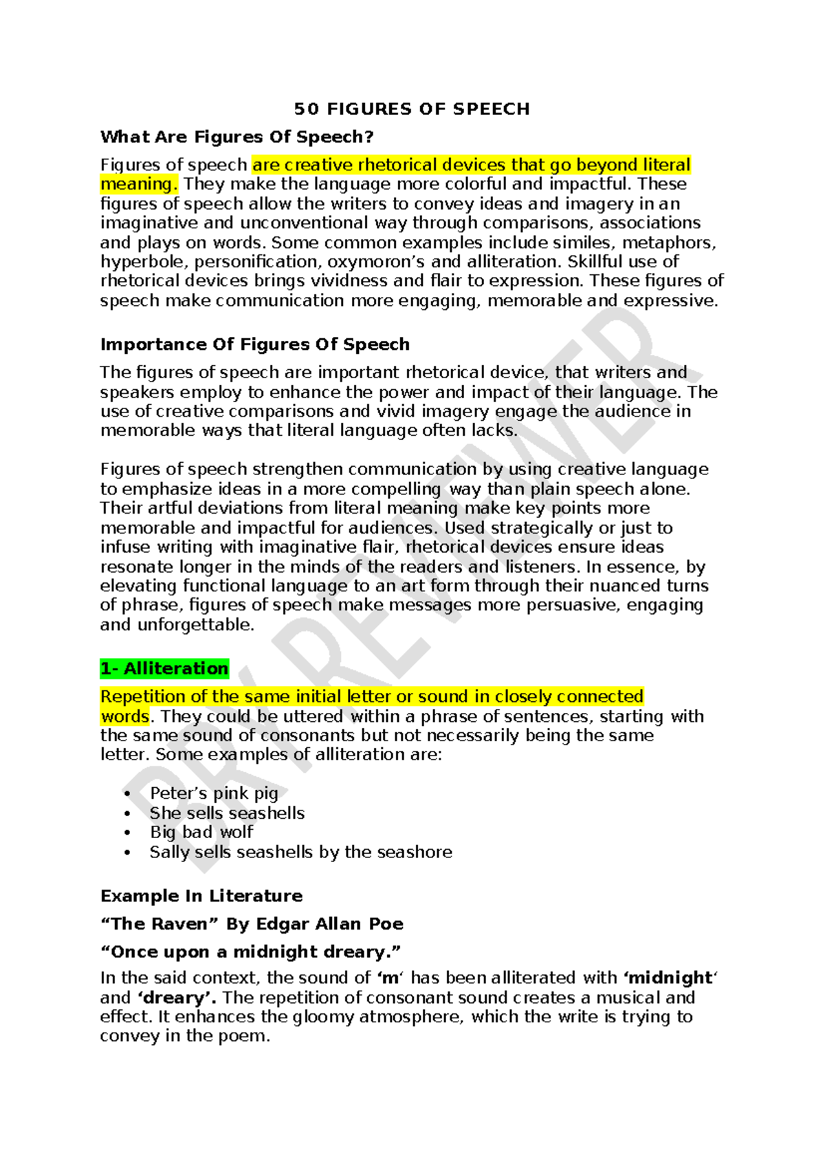 A complete file for figures of speech that will help enhance your ...