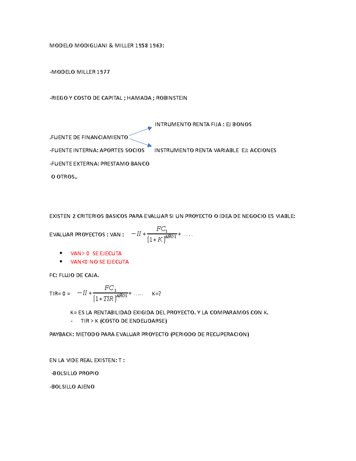 Modelo Modigliani - Apuntes 1 - MODELO MODIGLIANI & MILLER 1958 1963 ...