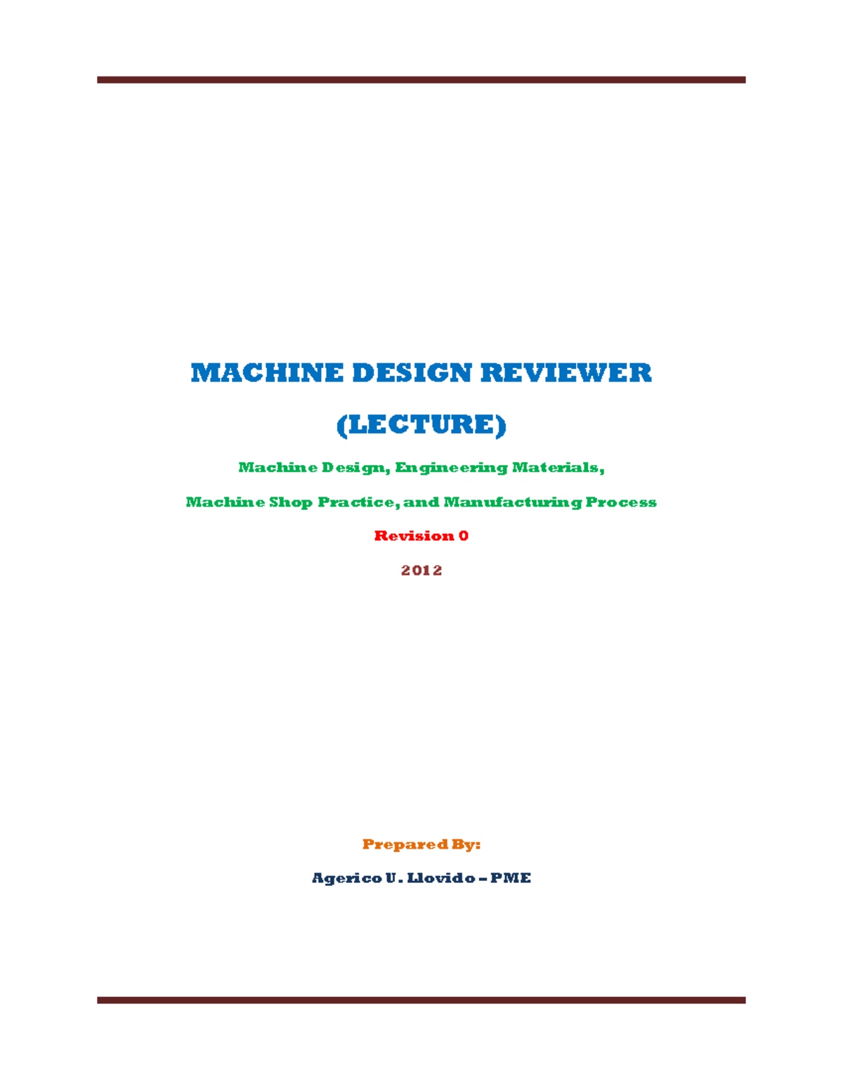 Dlscrib - Machine design reviewer - - Studocu