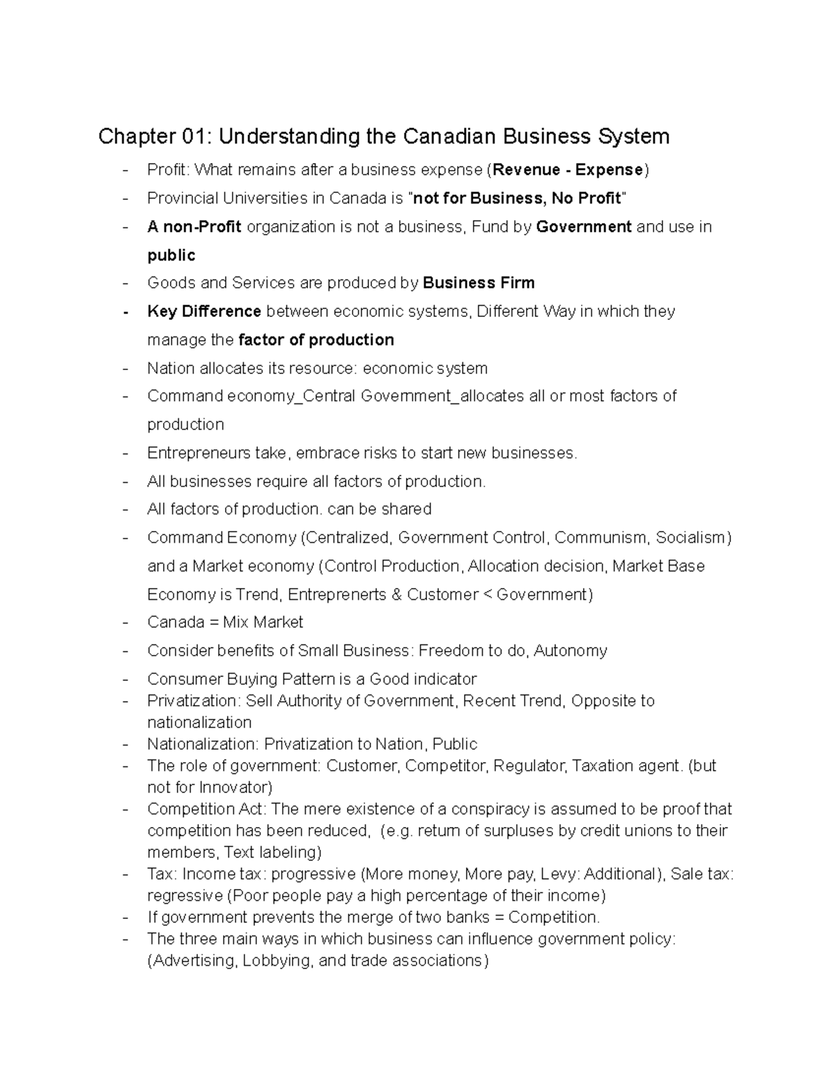 BUS Midterm Preparation Summaries and Key Point - BUS200 - SFU - Studocu