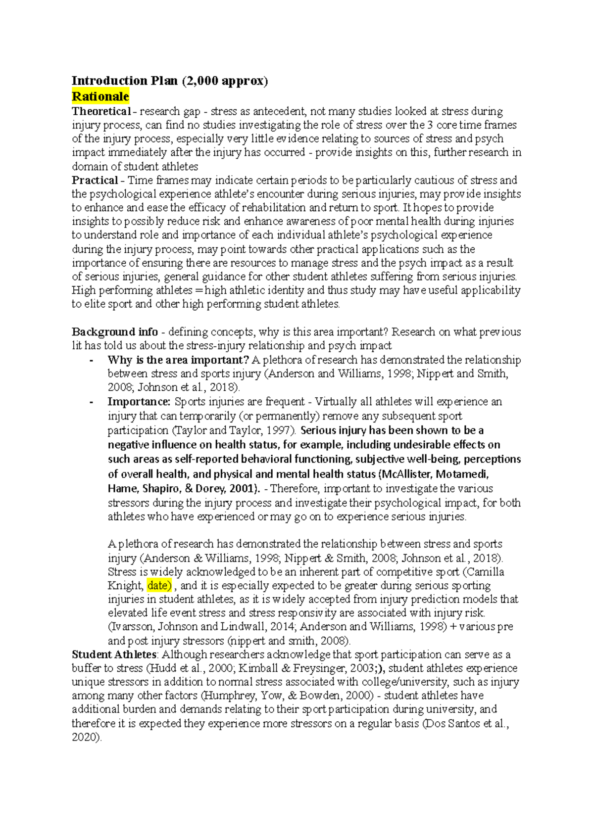 Introduction Plan - It hopes to provide insights to possibly reduce ...