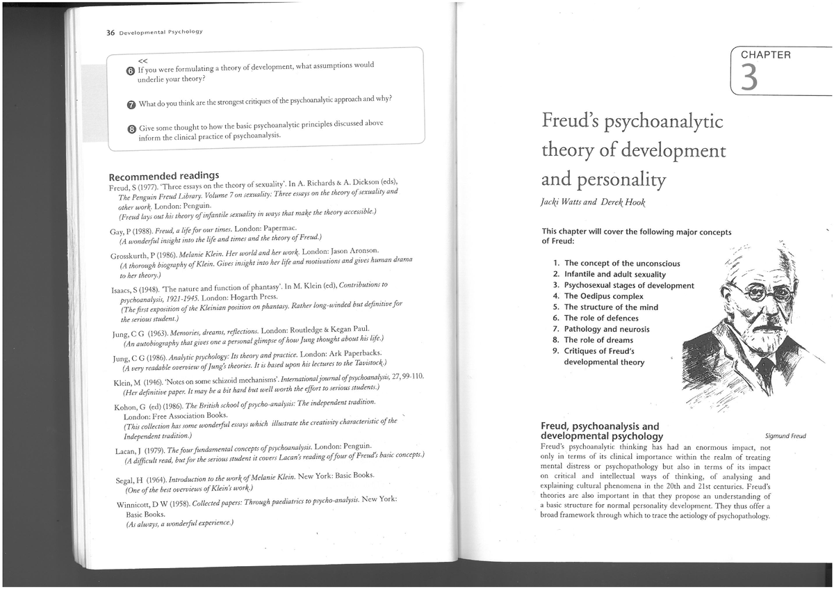 Freuds Theory of Development - PSYC624 - Studocu