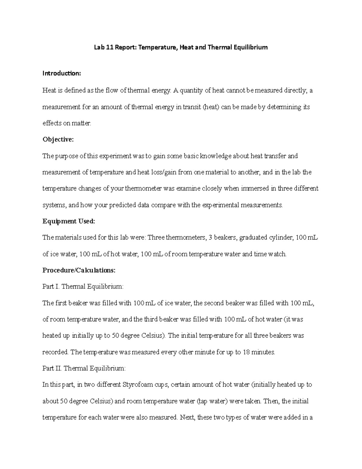 Lab 11 Report Lab 11 Report Temperature Heat And Thermal lab-11-report-lab-11-report-temperature-heat-and-thermal