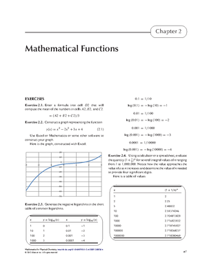 모티머의 화학수학 4장 답지 - 모티머의 화학수학 - ! " $ Chapter 3 Problem Solving and ...