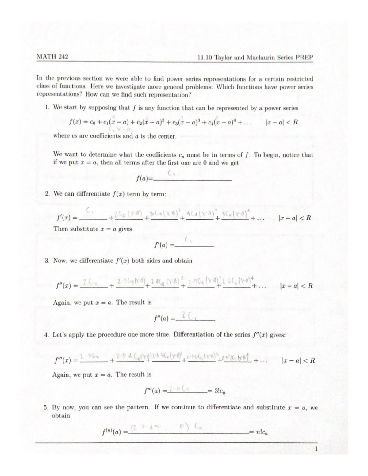 MATH 242 11 - Chapter 11 lesson 10 lecture notes, Dr. Liu - MATH 242 11 ...