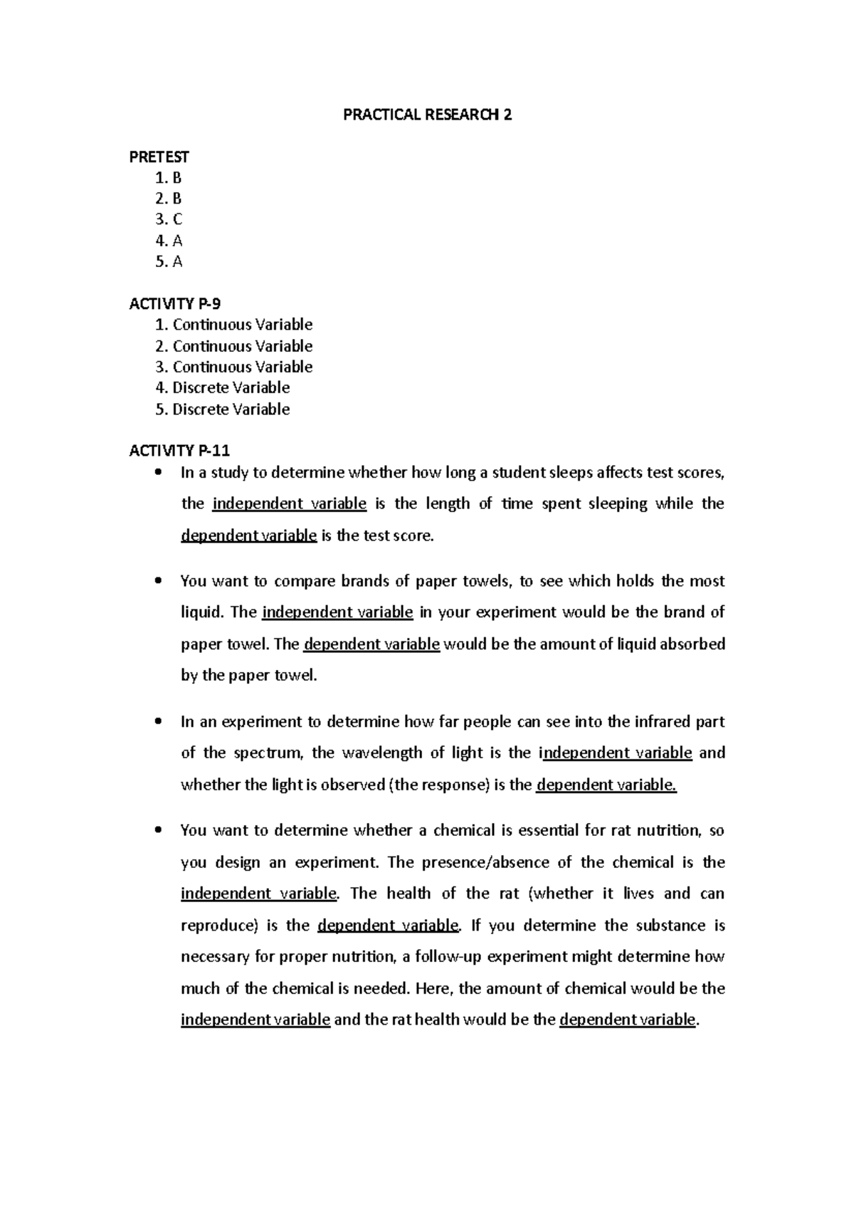 PR2 module 2 - PRACTICAL RESEARCH 2 PRETEST 1. B 2. B 3. C 4. A 5. A ...