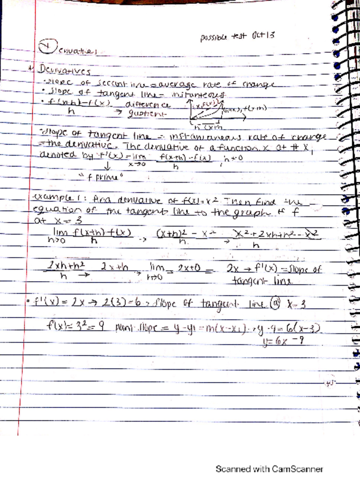 Derivatives - Mr. Luo. - MATH 170 - Studocu