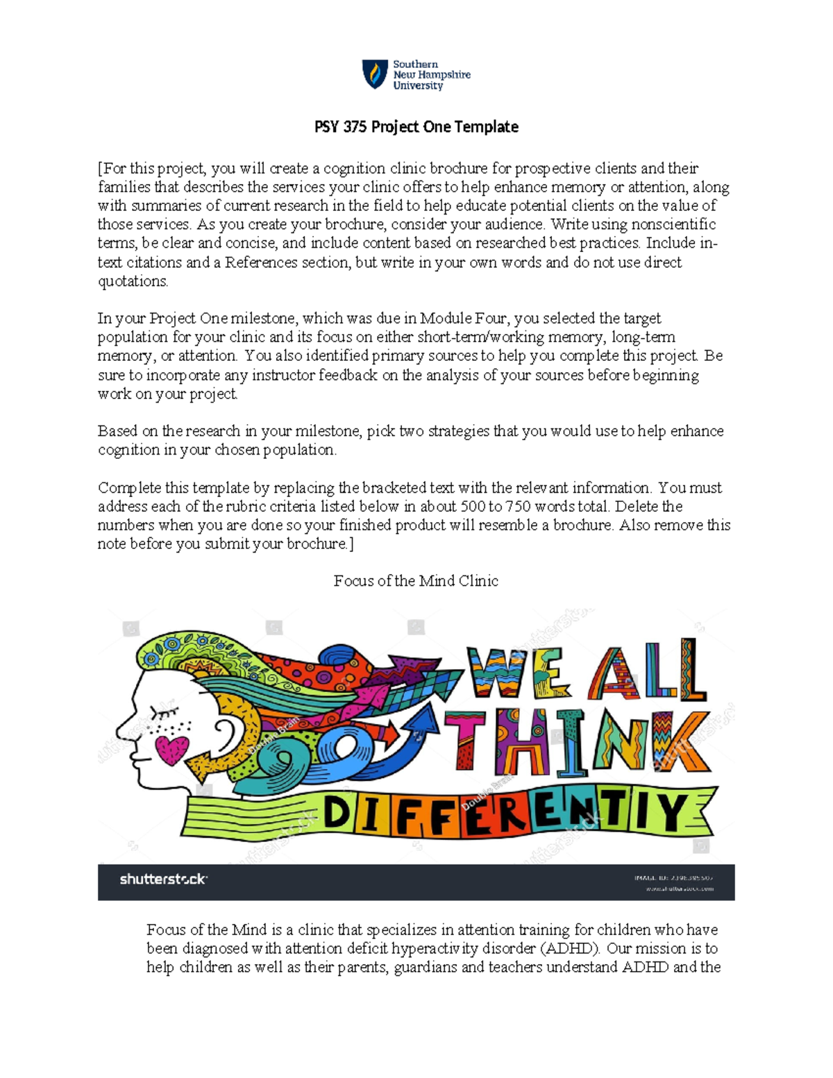 PSY 375 Project One - PSY 375 Project One Template [For this project ...