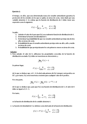2. Ejercicios resueltos de dist va continuas (I) - Ejercicios Resueltos de Distribuciones de ...