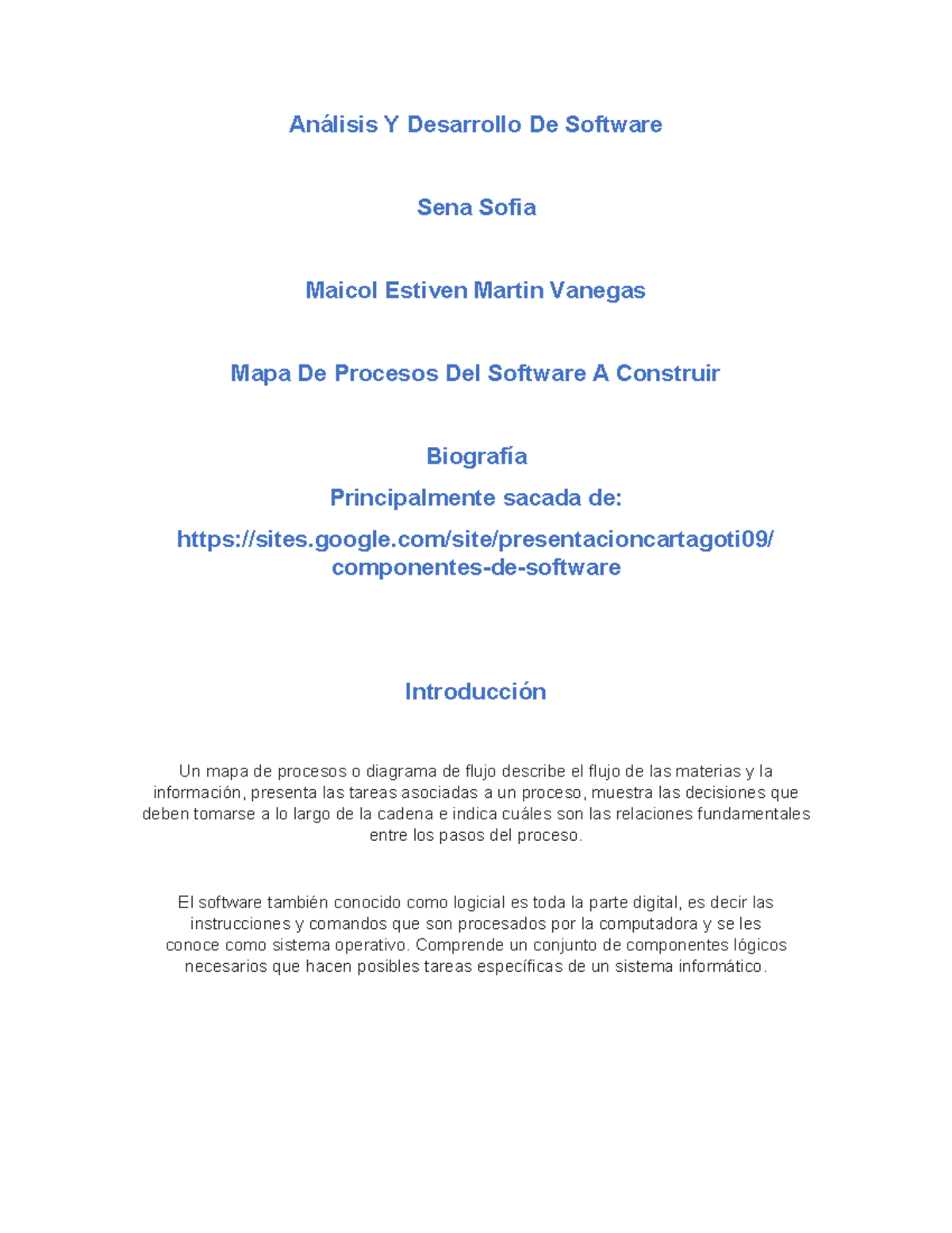 Mapa De Procesos Del Software A Construir - Análisis Y Desarrollo De ...