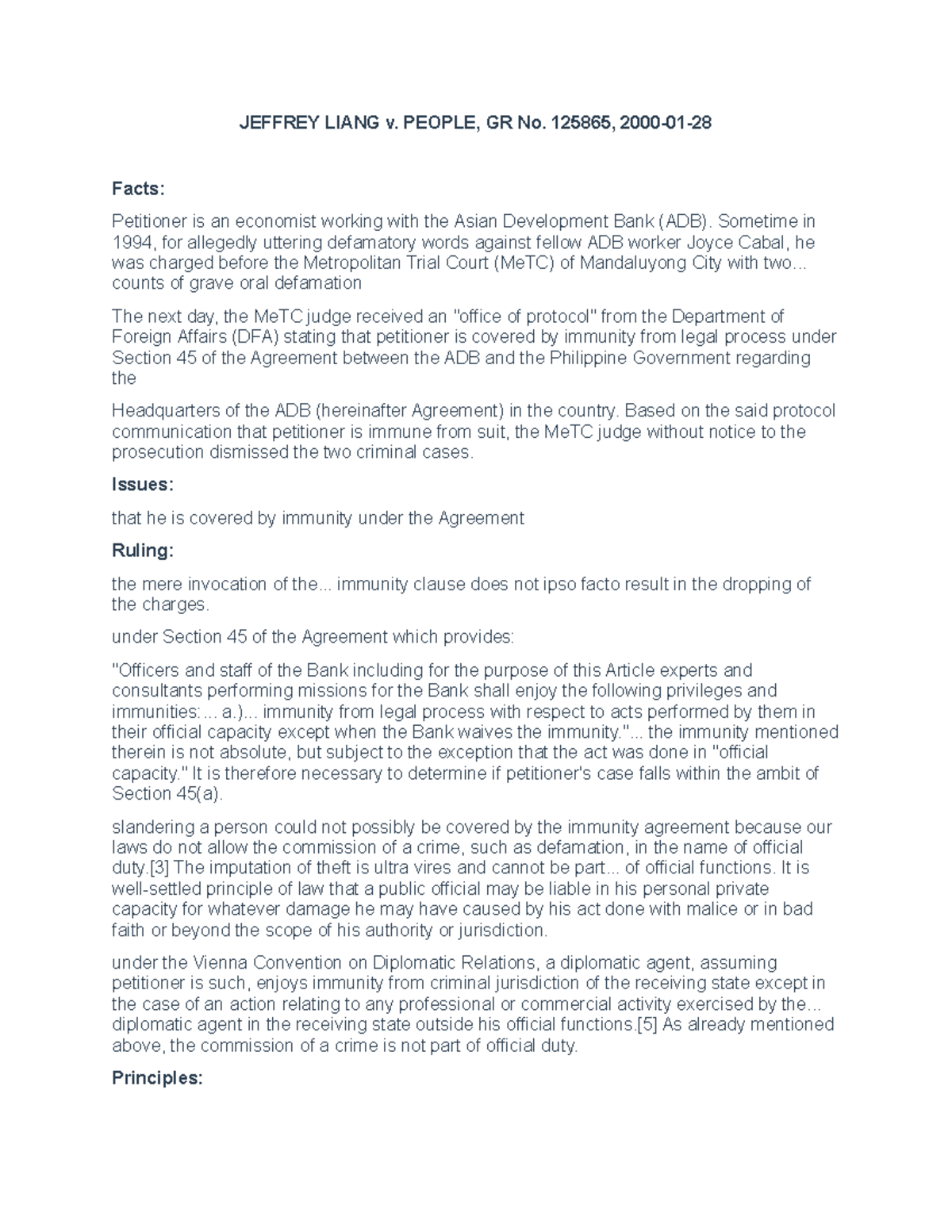 Jeffrey Liang v. People, GR No. 125865, 2000-01-28 - JEFFREY LIANG v ...