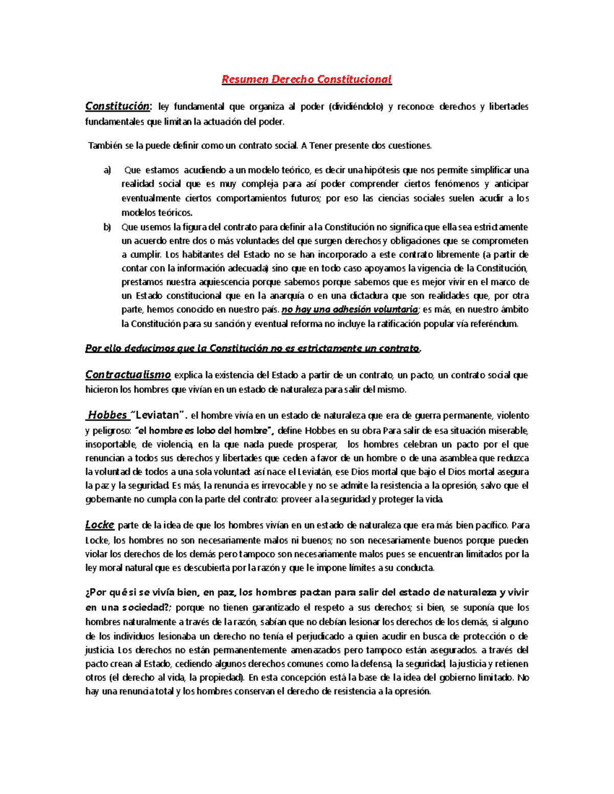 Resumen Derecho Constitucional Clase 1 - Warning: TT: undefined function: 32 Resumen Derecho ...
