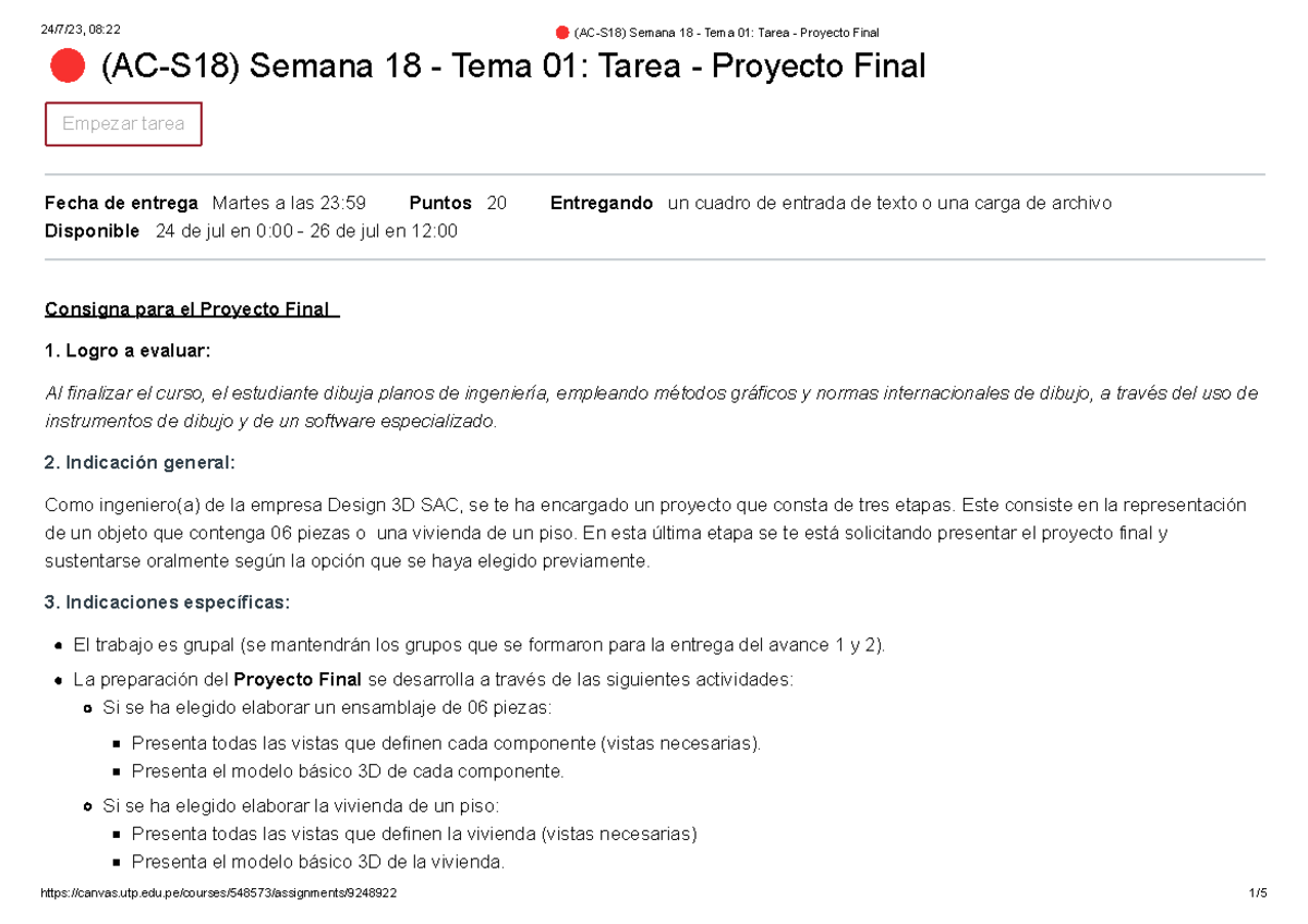 🔴 (AC-S18) Semana 18 - Tema 01 Tarea - Proyecto Final - & (AC-S18) Semana 18 - Tema 01: Tarea ...