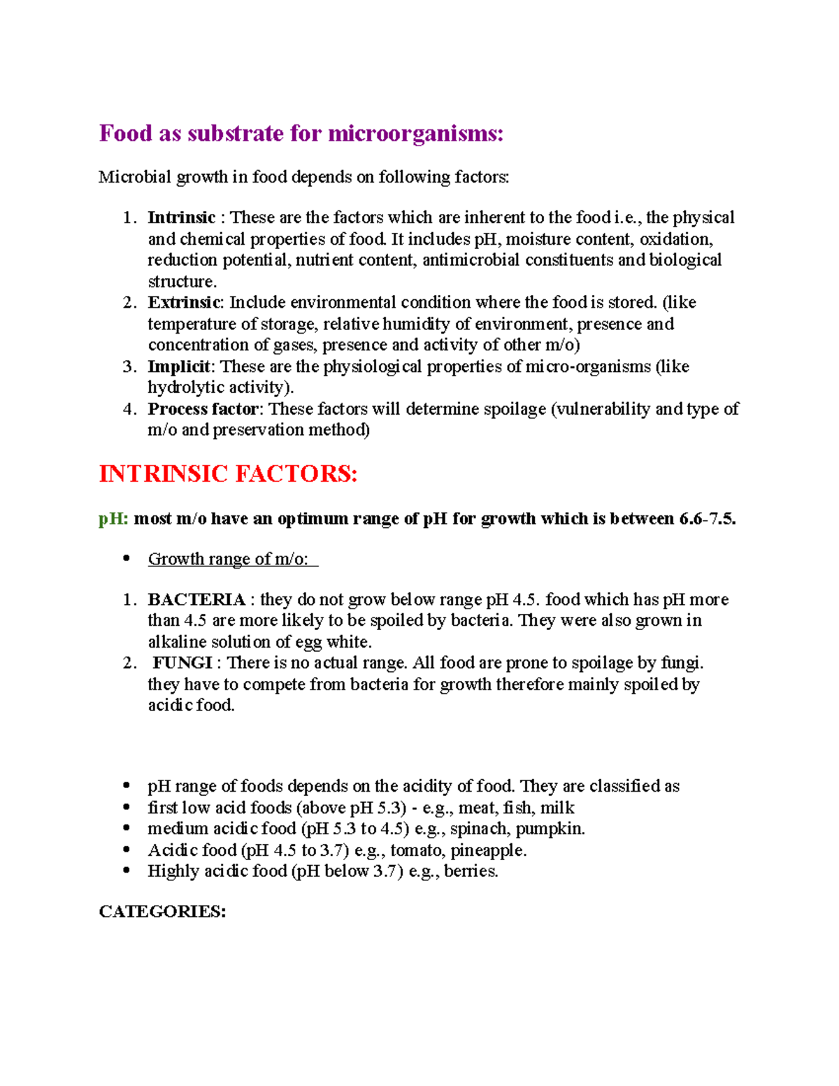 Food as substrate for microorganisms - Food as substrate for ...