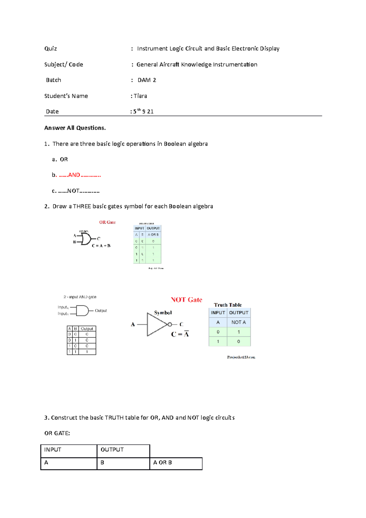 G.I 3 QUIZ 3 Question (1) answered - Quiz : Instrument Logic Circuit ...