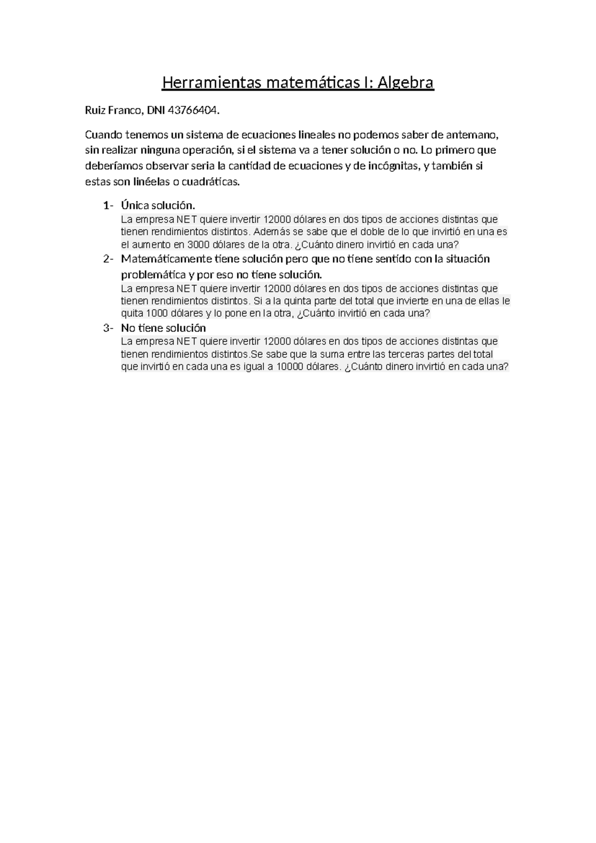 Herramientas matemáticas I. Franco Ruiz - Herramientas matemáticas I ...
