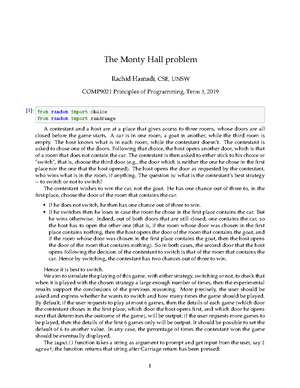 COMP9021 - UNSW Sydney - Principles of programming - Studocu