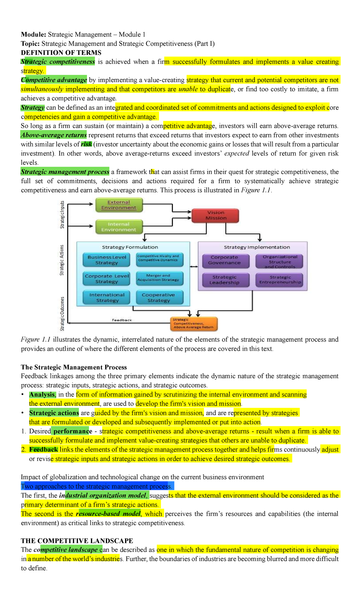 SM-Module-Prelim - Go mo 'to - Module: Strategic Management – Module 1 ...