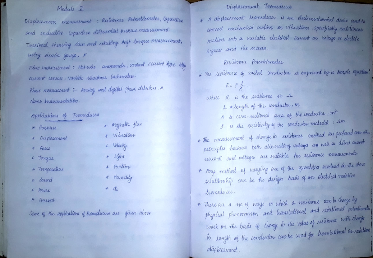 Iia module 2 p1 - Lecture Notes - Industrial Instrumentation and ...