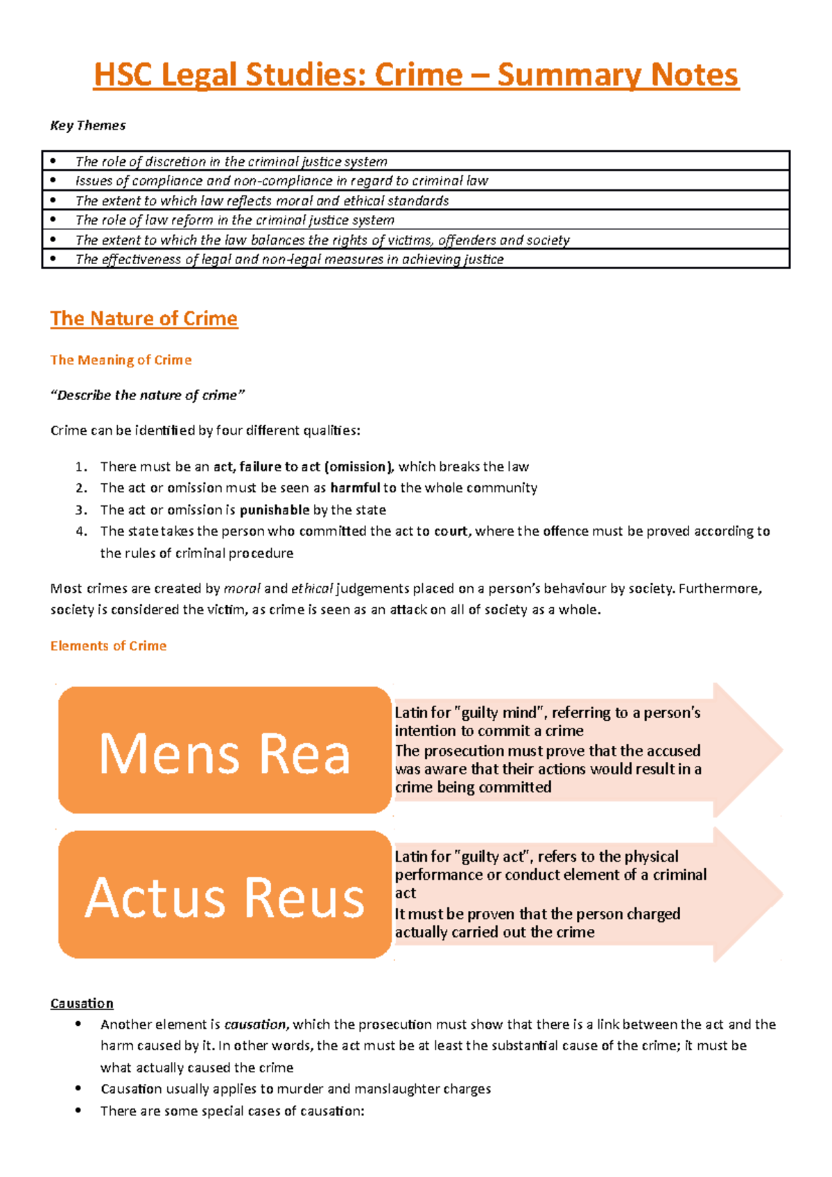 2.-Crime copy - detailed notes! excellent! - HSC Legal Studies: Crime ...