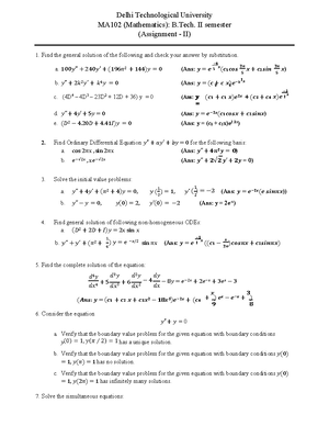 Assignment-2 - Assignment - Mathematics - Studocu