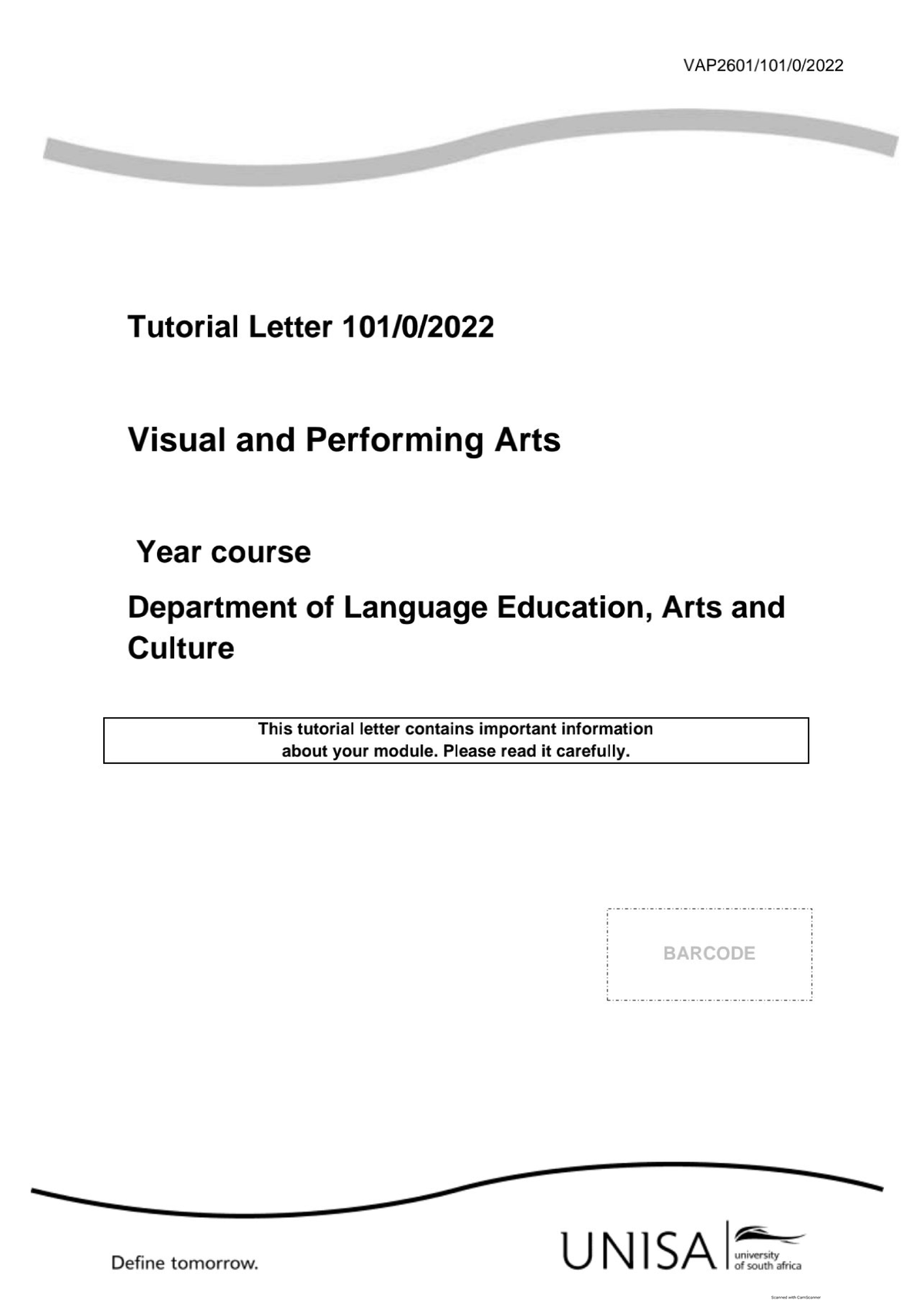 VAP2601 TUT 101 - No description - VAP2601 - Studocu