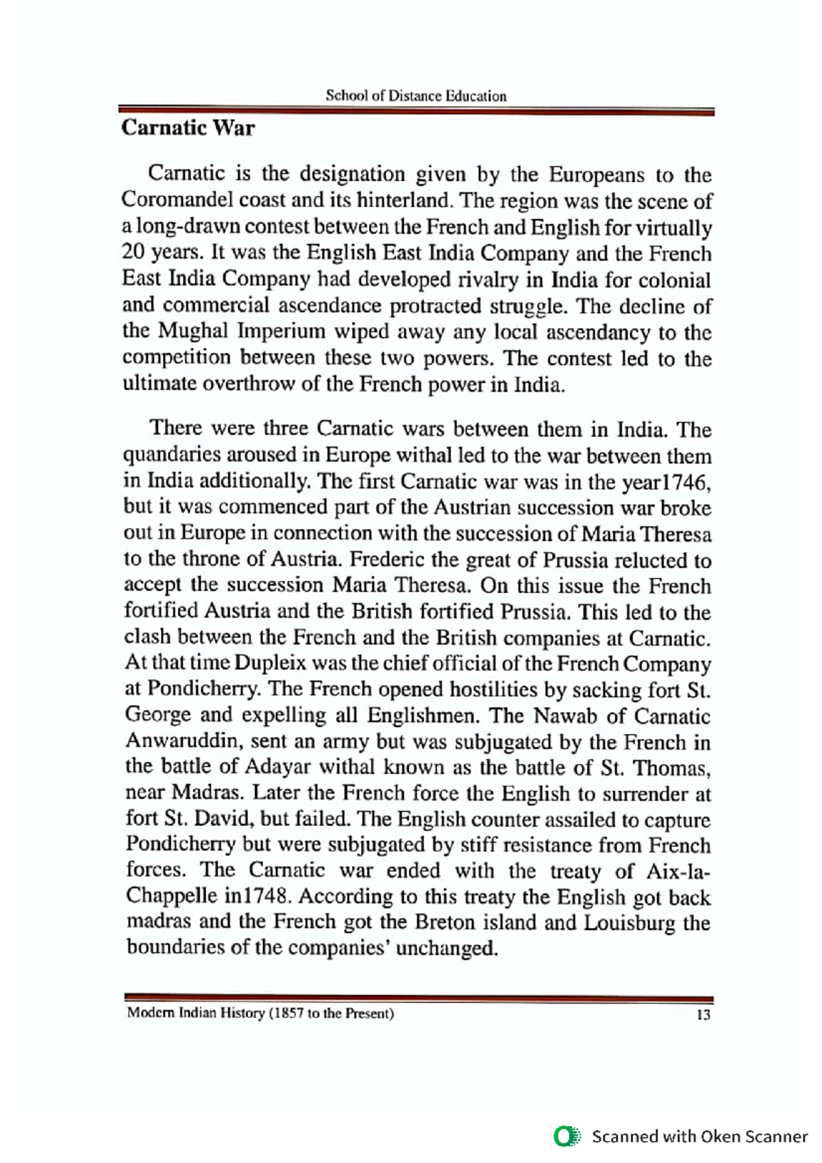 Carnatic war - BA political science - Studocu