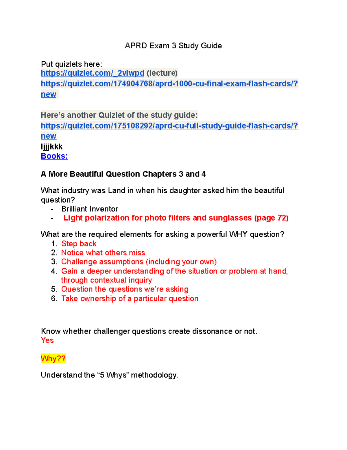 Exam3 google doc - notes from exam - APRD Exam 3 Study Guide Put ...