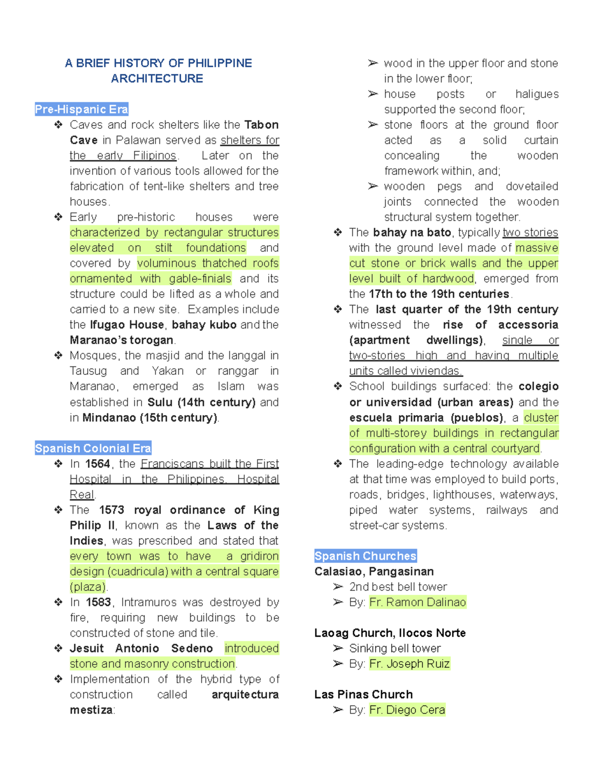 A Brief History of Philippine Architecture - A BRIEF HISTORY OF ...