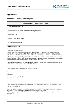 Appendix A – WHS Hazard Identification and Risk Assessment Template ...