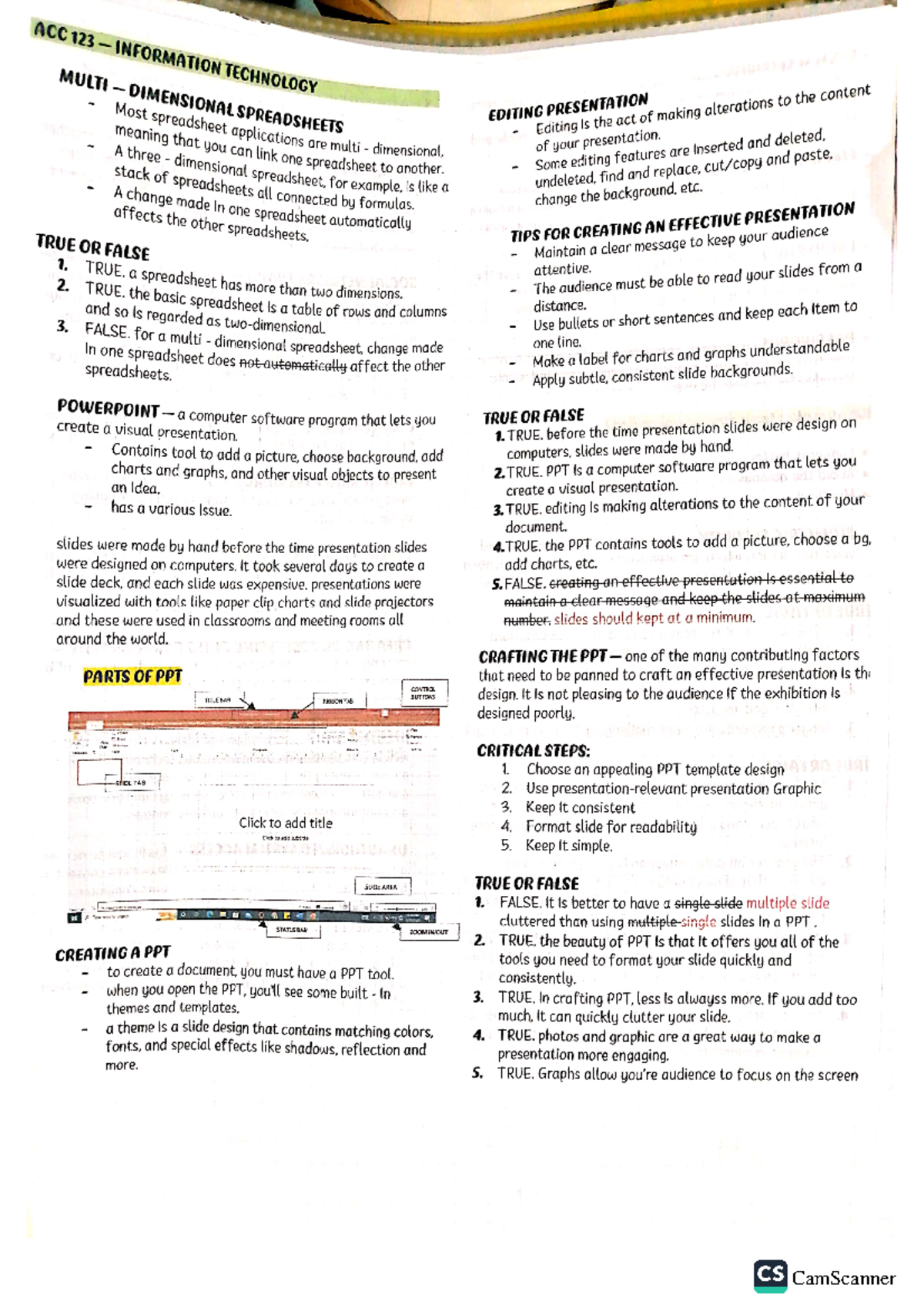 Lecture notes for ACC 123 P1 - bs accountancy - CamScanner CamScanner ...