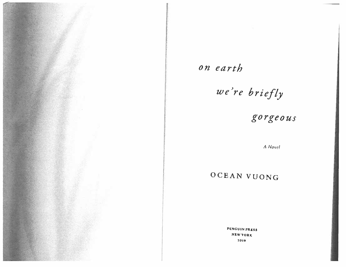 Ocean Vuong excerpt - engl 1007 - ECON 2477 - Studocu