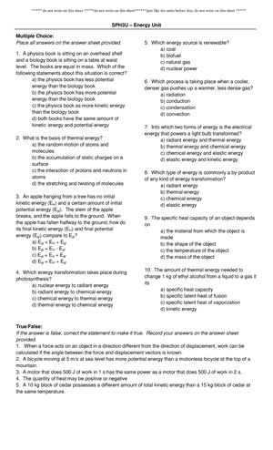 Forces and Motion Unit Test - FORCES AND MOTION UNIT TEST Multiple ...