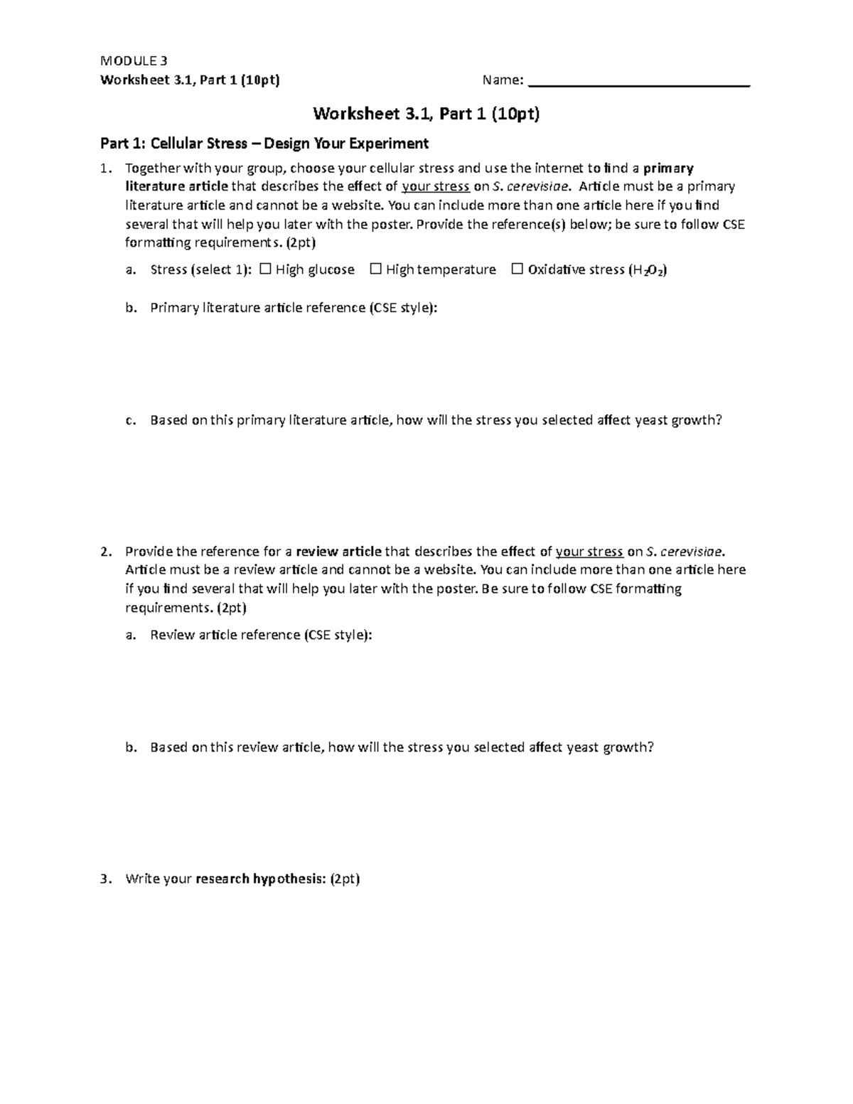 Worksheet 3.1, Part 1 F20 - MODULE 3 Worksheet 3, Part 1 (10pt) Name
