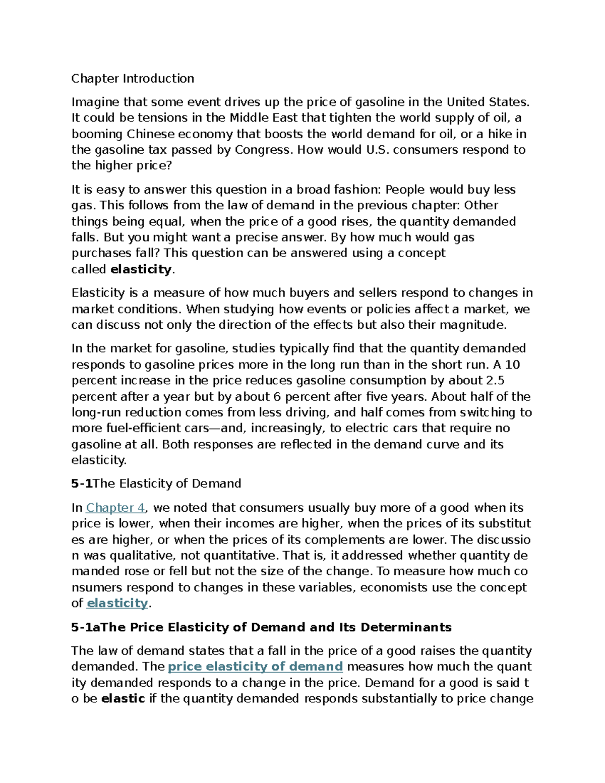 Ch 5 microeconomics - ch. 5 lecture notes - Chapter Introduction ...