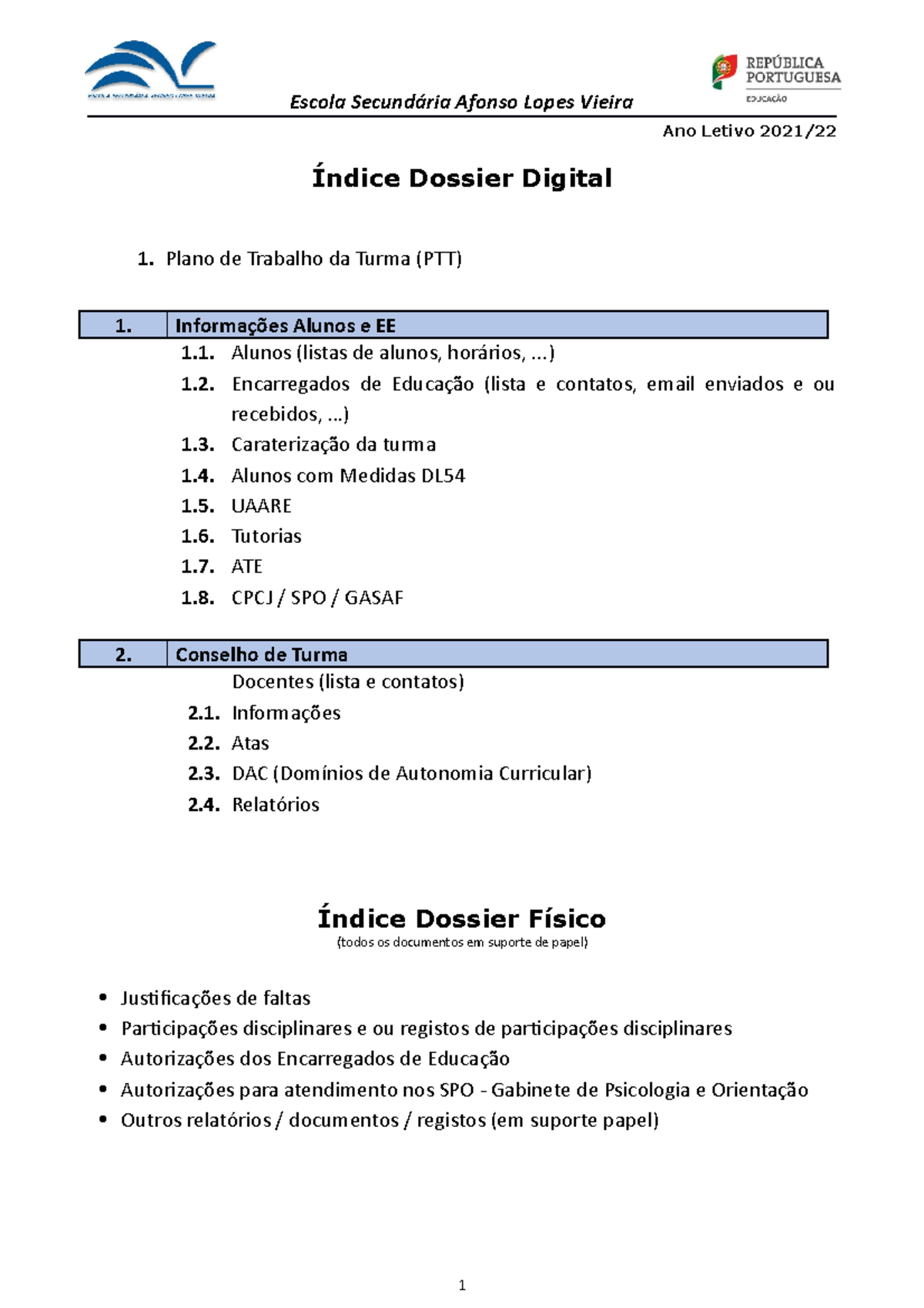 Indice dosier digital e físico Exercicios C 1 finance mba work all ...