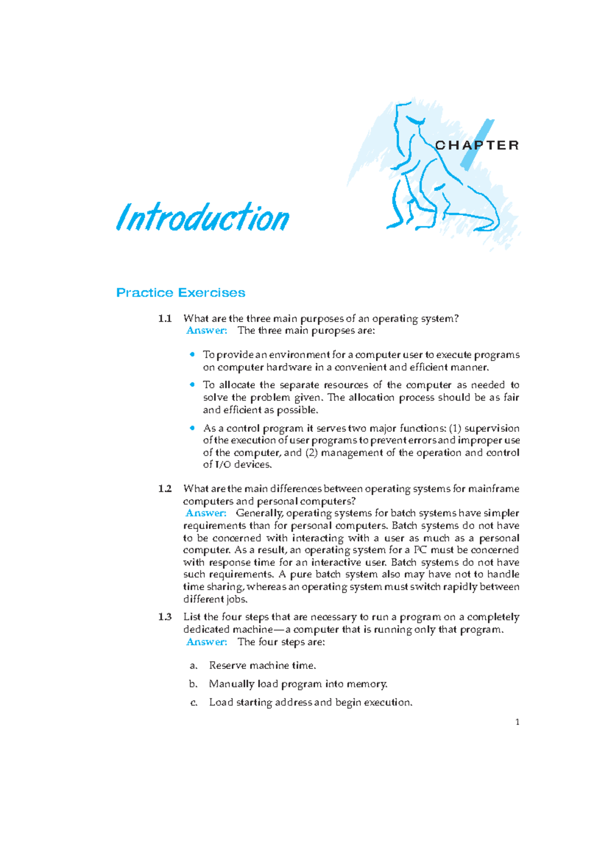 1-web - question - 1 C H A P T E R Introduction Practice Exercises 1 What are the three main ...