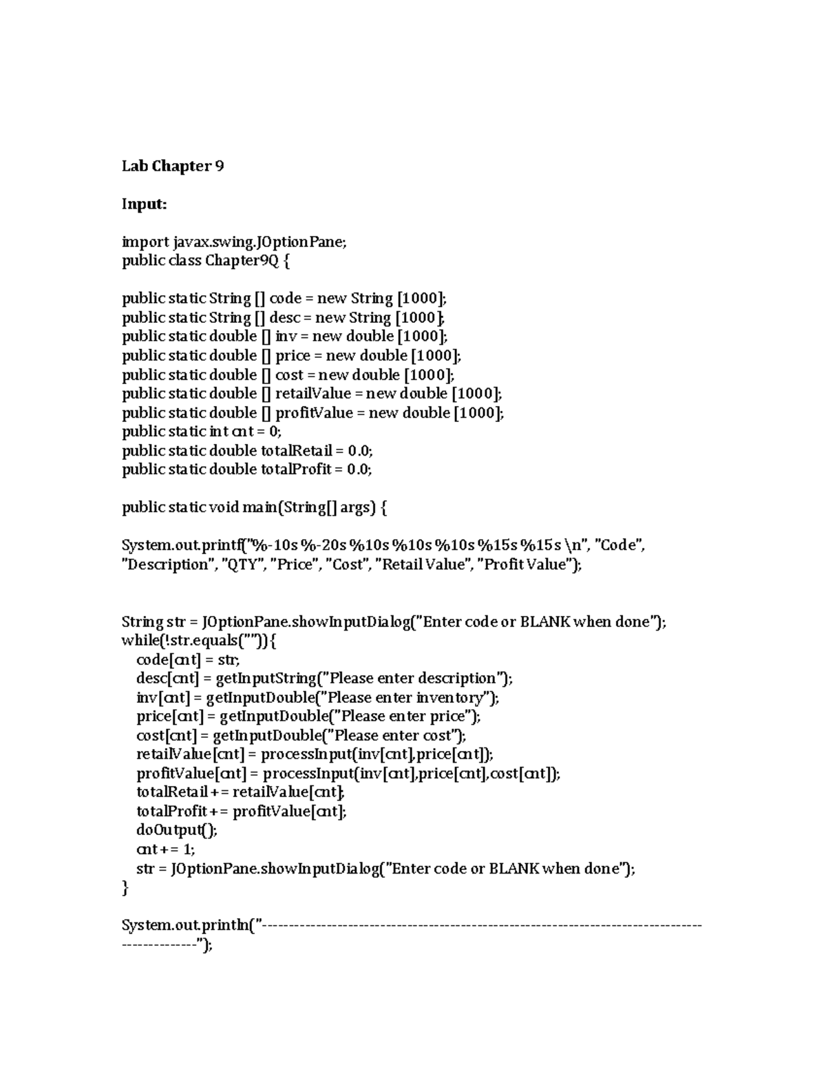 Chapter 9Lab - Weekly lab - Daniyal'Tahir' 500'204'906'' ' Lab$Chapter ...