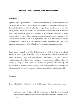 Lupus Diagnostic Methods and Treatment - Lupus Diagnostic Methods and ...