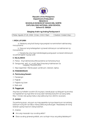 Cohesion and Coherence Worksheet - TEST I. Direction: Read each ...