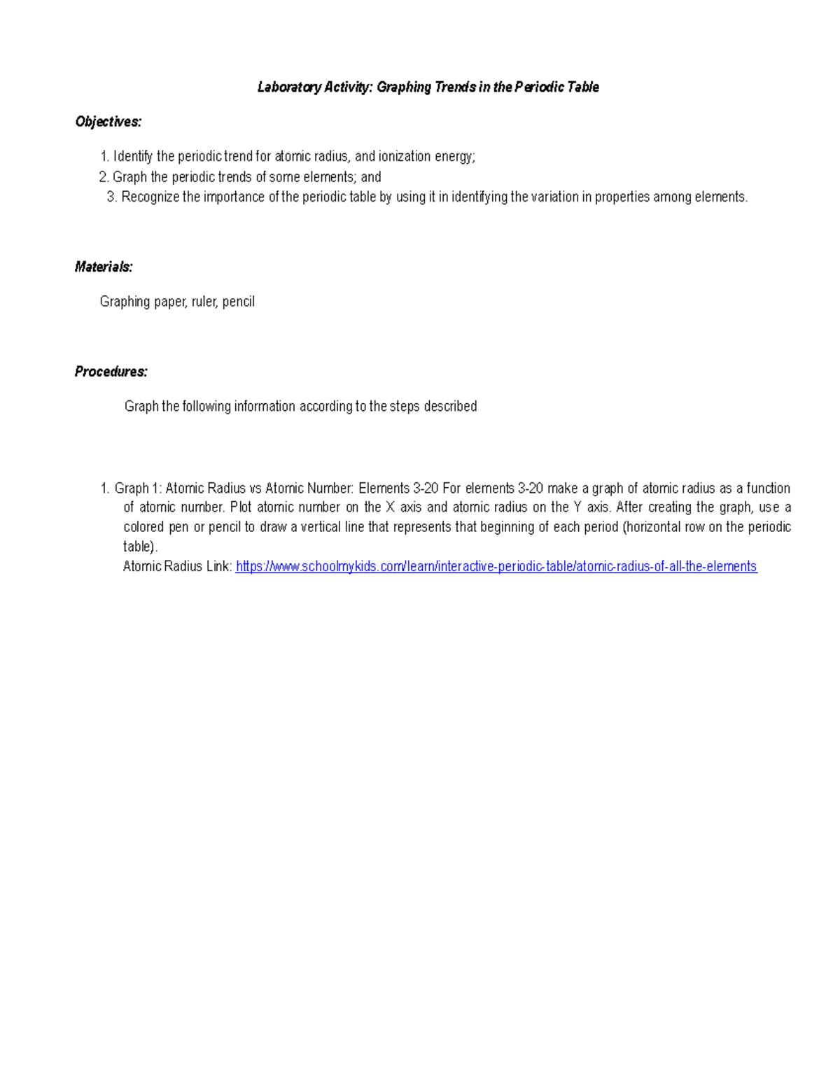 Laboratory Activity Finals Trends - Laboratory Activity: Graphing ...